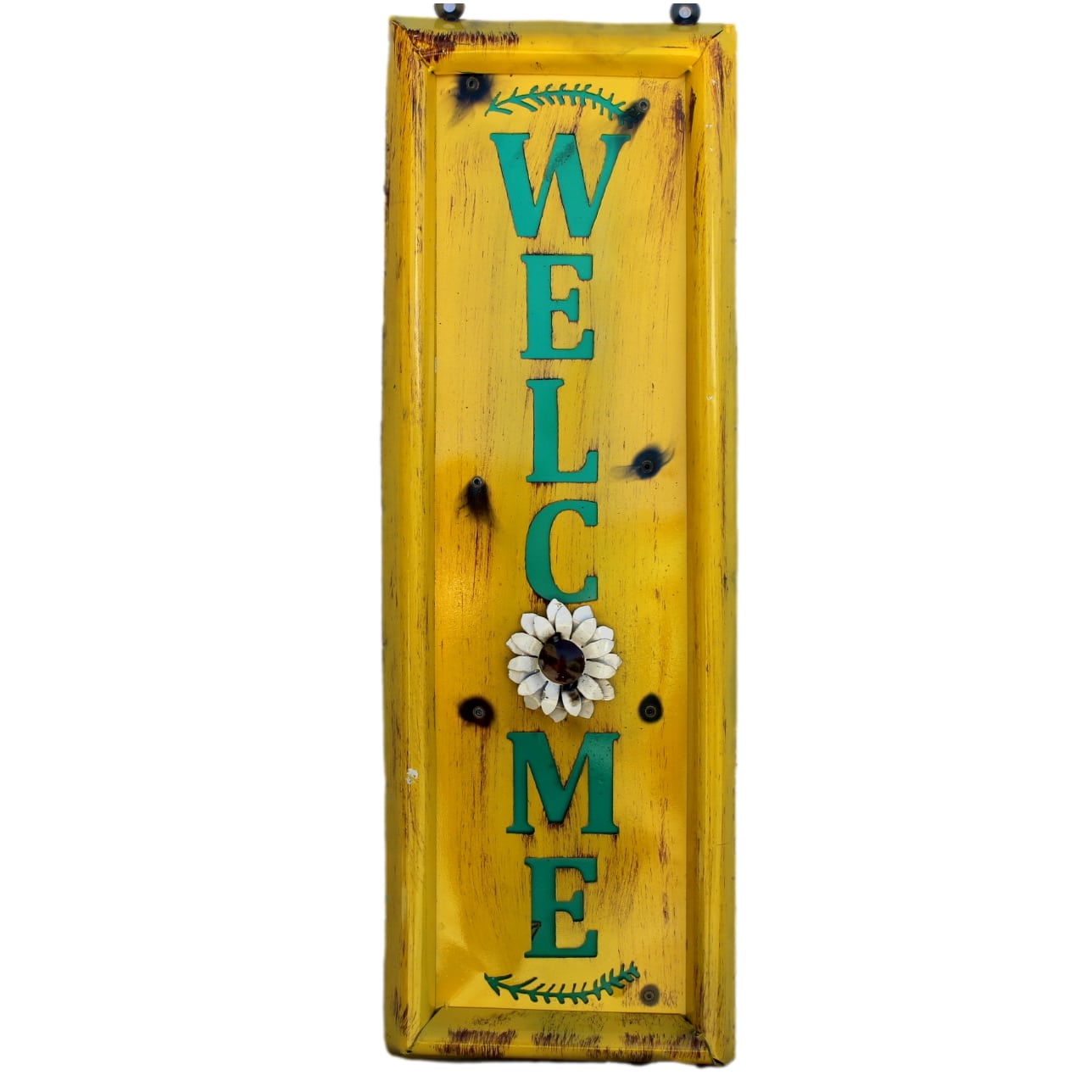 METAL YARD ART WELCOME SIGN – alabamafurniture